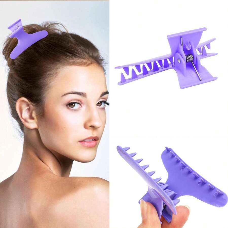 6 Butterfly Clips With Unique Anti Slip Design Claws Female Hair Clip ...