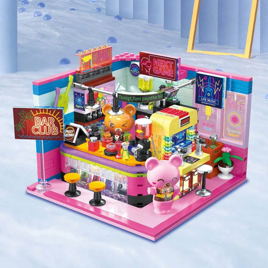 STEM Learning Micro Particle Building Blocks Set - Mini City Restaurant ...