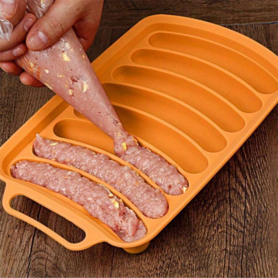 2pcs Easy To Use Silicone Sausage Maker Handmade Hot Dog And Ham Baking ...