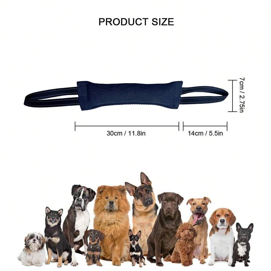 30cm Long Cloth Dog Chew Stick, Bite/Chew Training Tug Toy For Dogs ...
