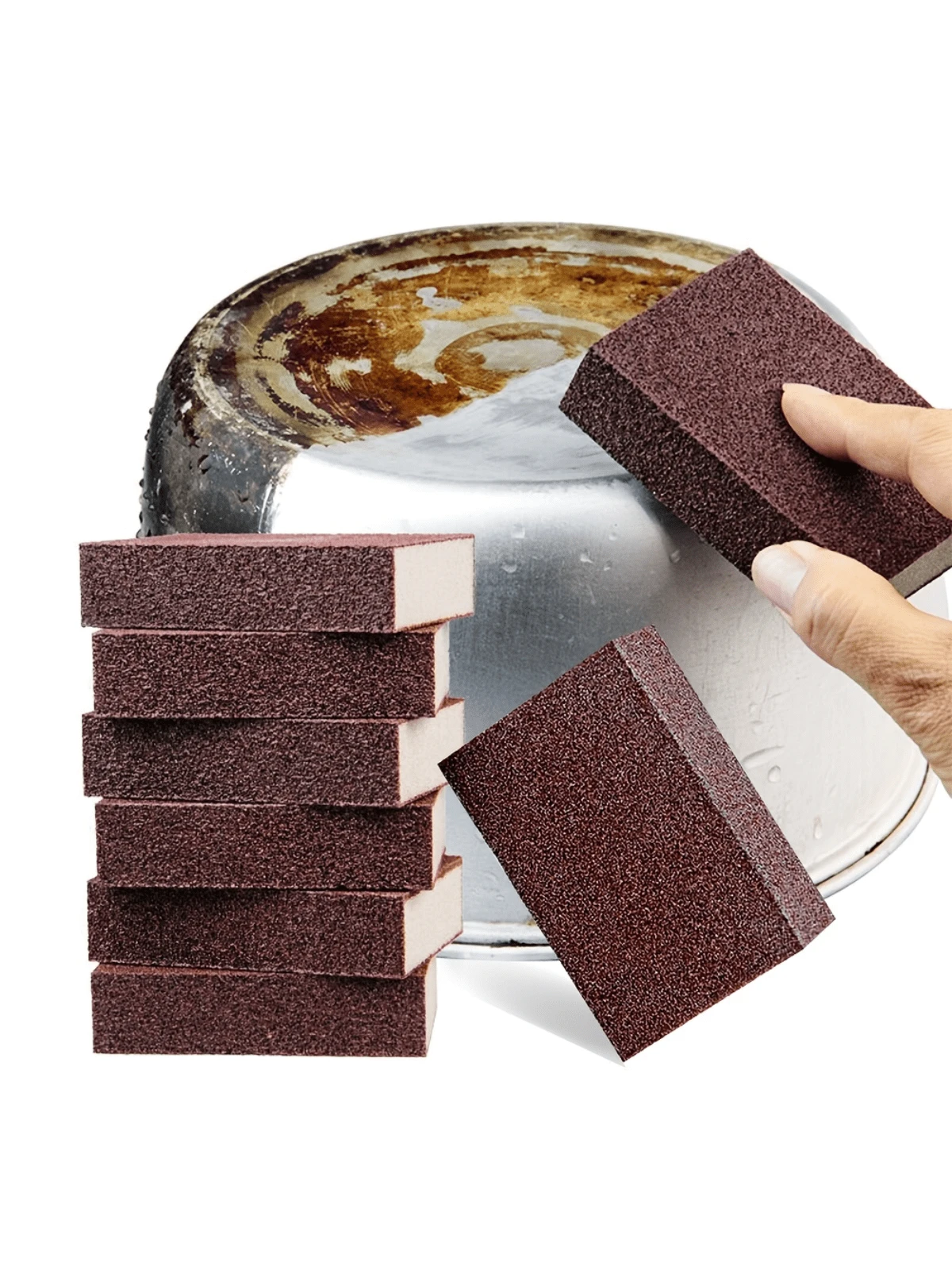 1/5PCS Magic Sponge Eraser Carborundum Removing Rust Cleaning Brush ...