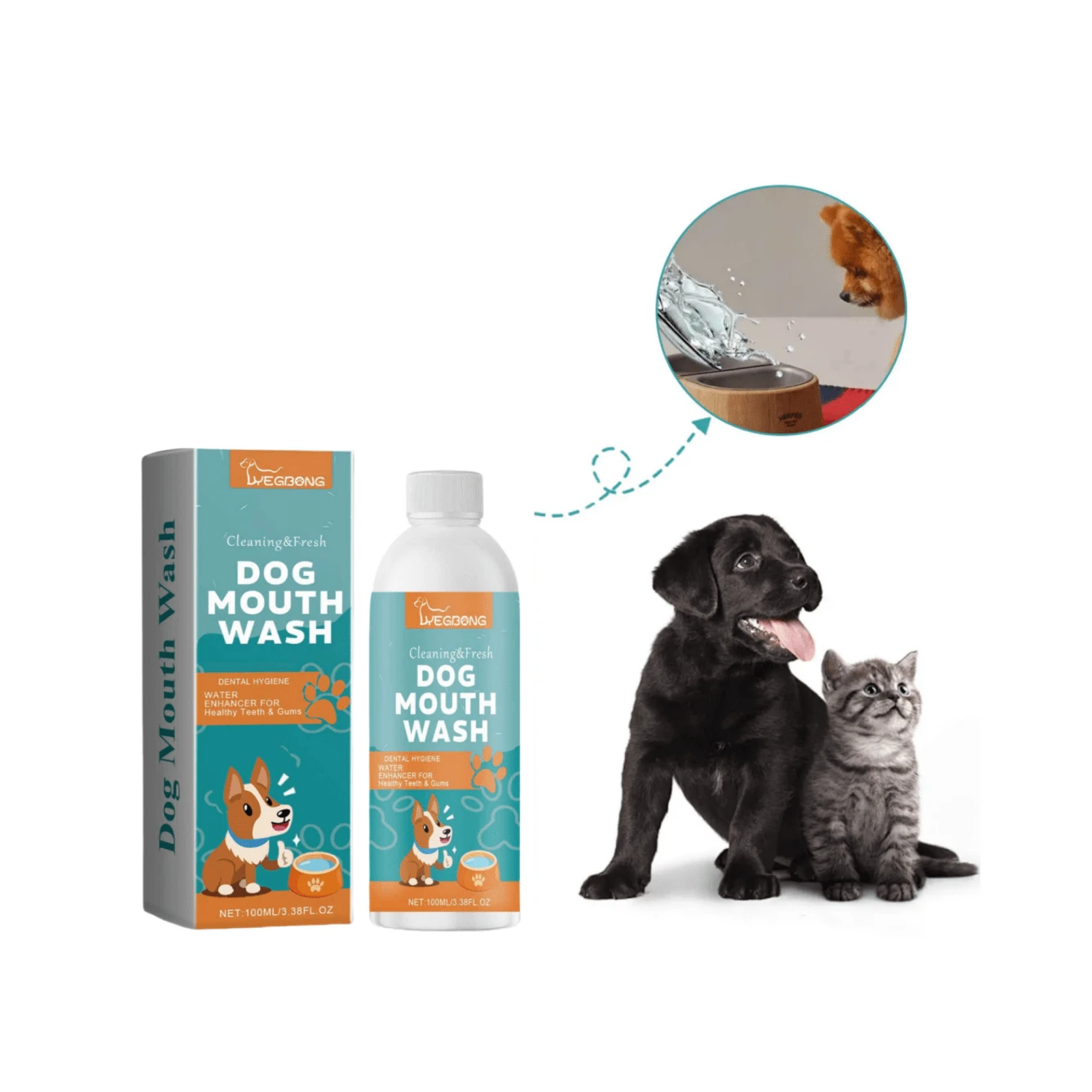 Dog Mouthwash - Maintains Pet's Oral Hygiene, Removes Tartar And Odor ...