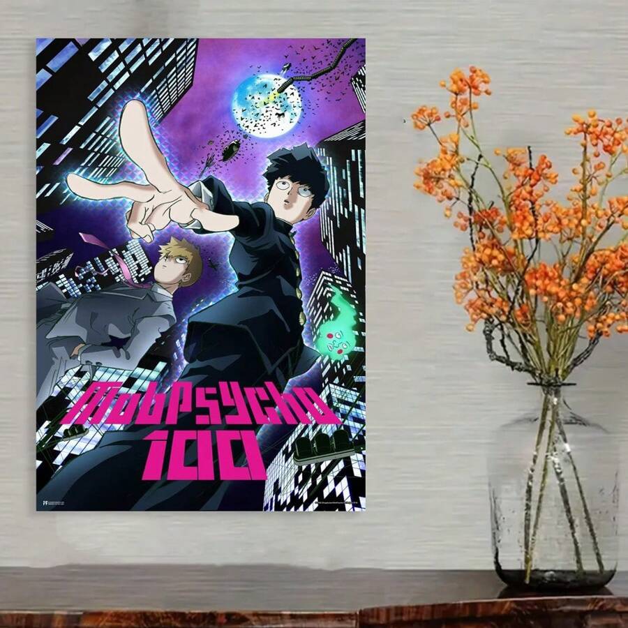 Framed Mob Psycho 100 Poster Anime Series 1 Key Art Japanese Anime ...