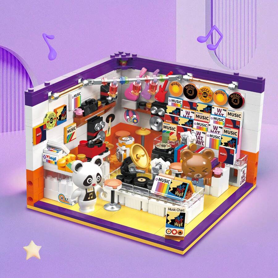 STEM Learning Micro Particle Building Blocks Set - Mini City Restaurant ...