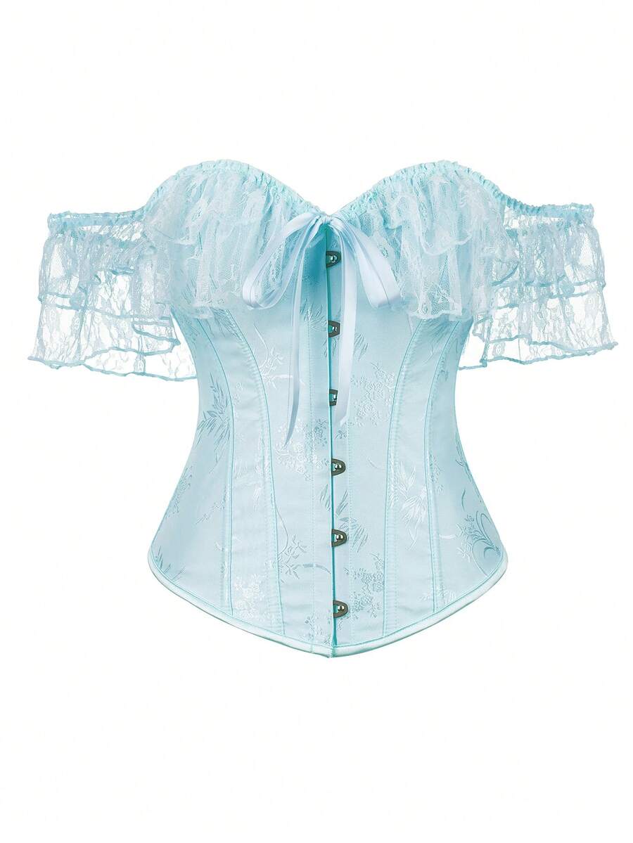 Top Cropped Modelador de Renda com Detalhe de Espinha de Peixe para ...