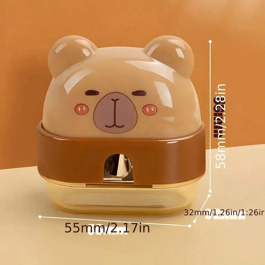 4pcs/1pc Capybara Pencil Sharpener, Dual-Hole Handheld Sharpener ...