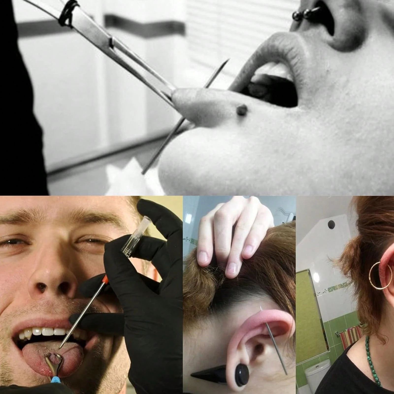 Piercing Kit - 12G 14G 16G 18G 20G Piercing Needles Kit For Ear Nose ...