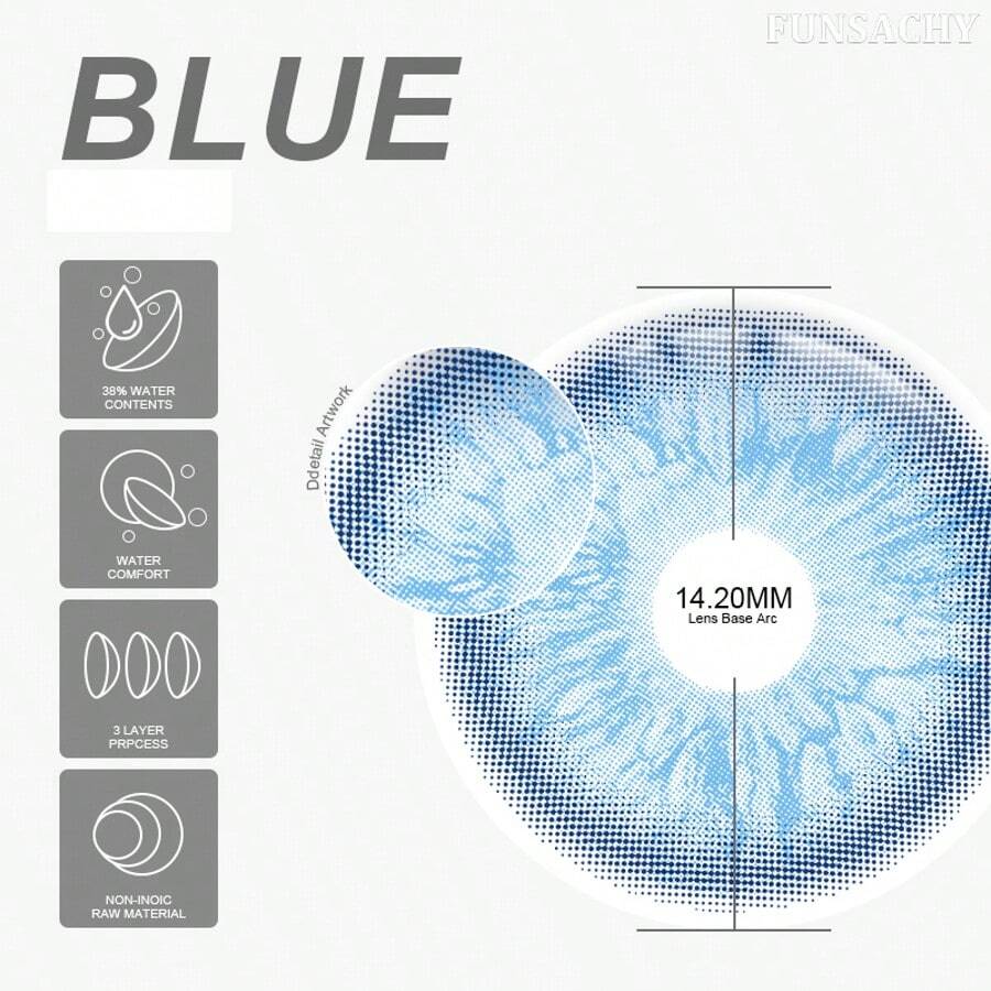 1 paio di lenti a contatto colorate FUNSACHY - lenti con pupille marroni, di colori naturali ...