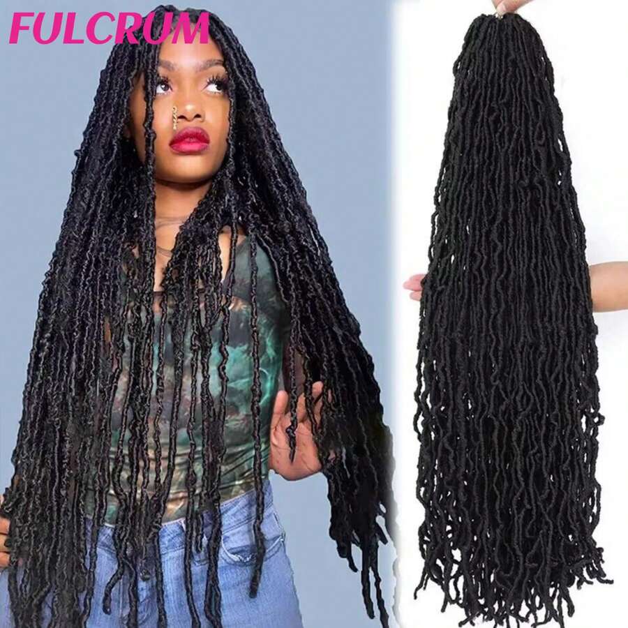 FULCRUM 8 12 18 24 30 36 Inch Faux Locs Crochet Hair New Soft Locs ...