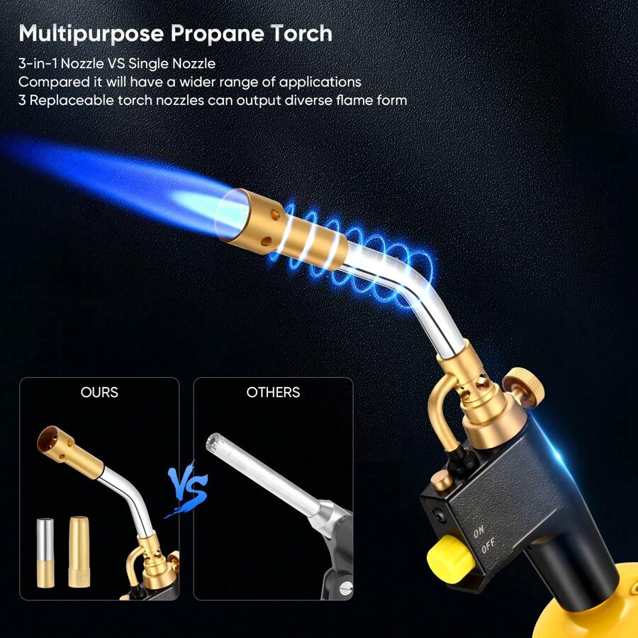 High - Intensity MAPP Propane Torch With 3 Nozzles And CGA 600 ...