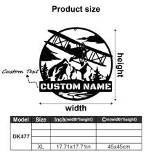 One Custom-Designed Metal Wall Hanging Featuring Airplanes, Helicopters ...