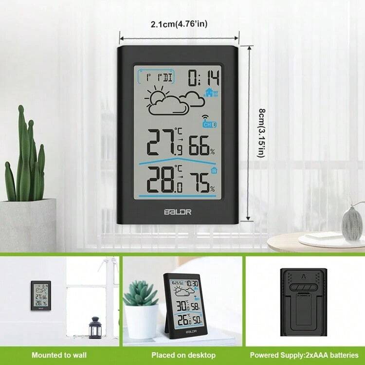 Wireless Thermometer Weather Station- Home Weather Stations For Indoor ...