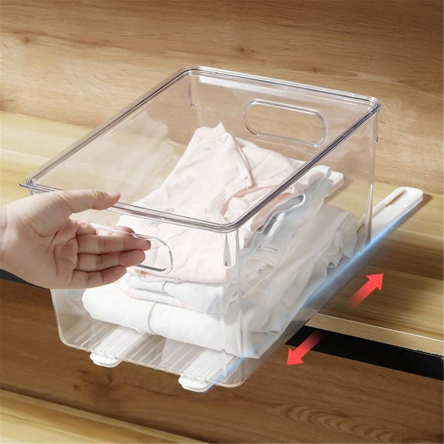 1/2/4/8pcs Self-Adhesive Sliding Track - Drawer Storage Box Parts ...