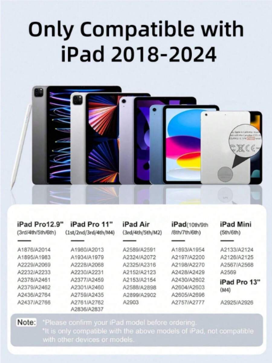 Voor iPad Pencil Palm Rejection Tilt Compatibel met Apple Pencil Power ...