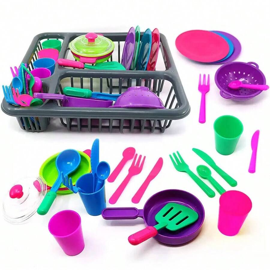28pcs Mini Kitchen Set, Pretend Play Cooking Utensils, Enhance Children ...