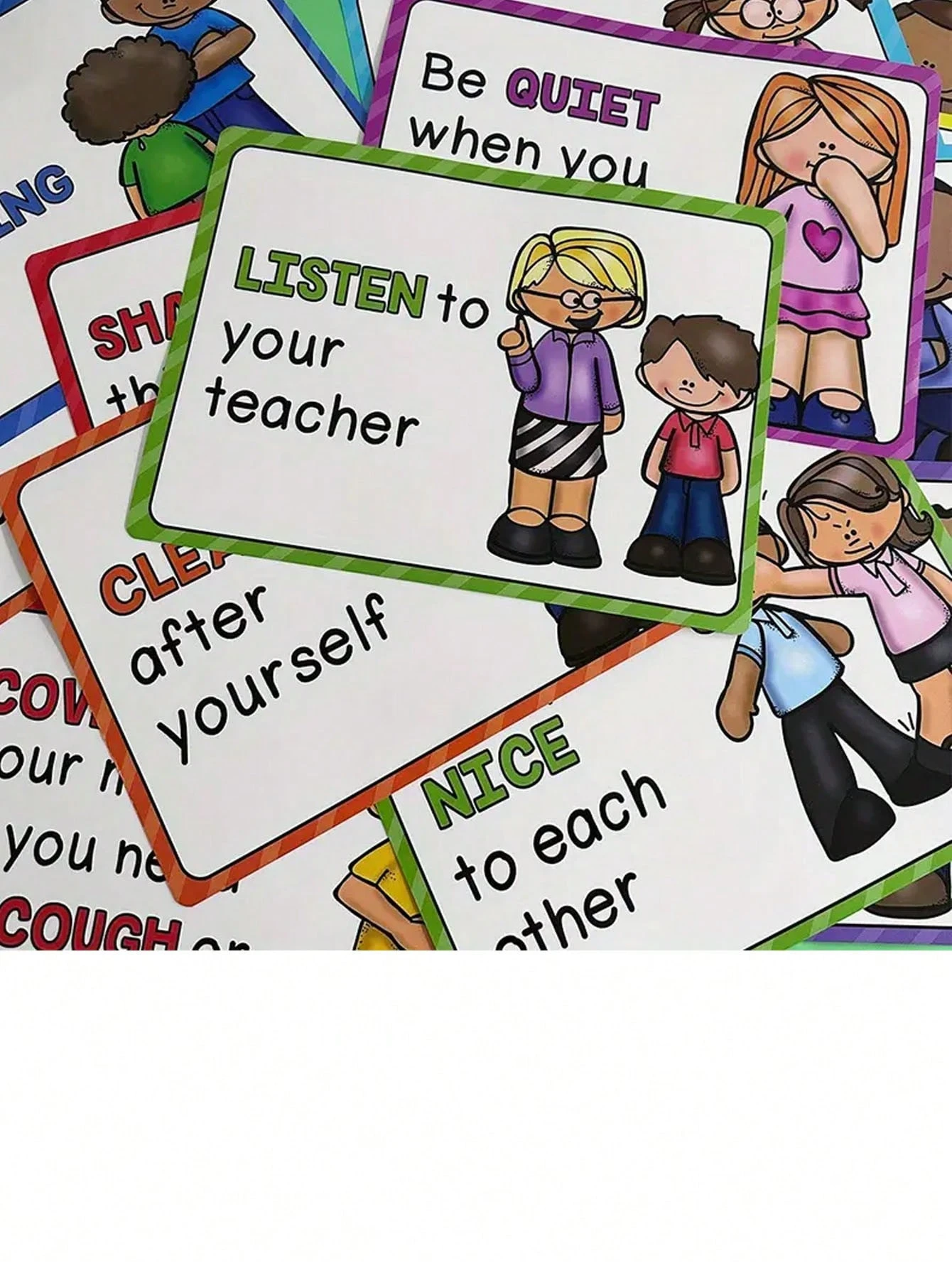 15 piezas Póster de Reglas del Aula Tamaño A4 - Póster de Reglas de la ...