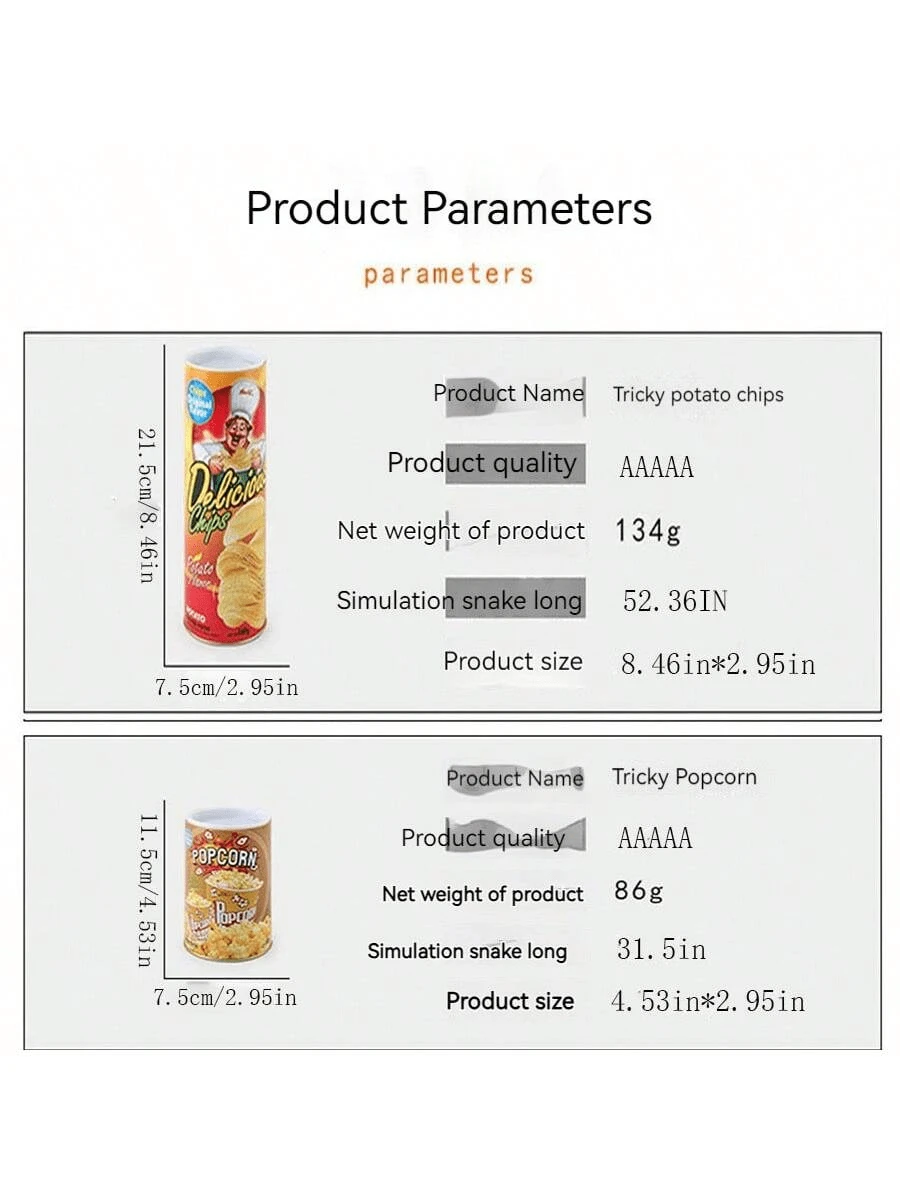 Potato Chip Snake - Prank Toy - Gag Gift - Holiday Gift - Birthday Gift ...