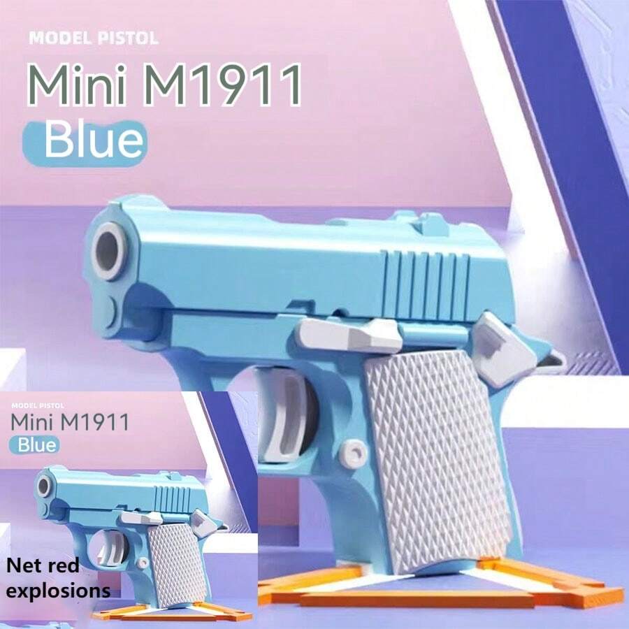 1pc New 2025 M1911 Gravity Toy Pistol, 3D Printed Recoil Airsoft Carrot Gun, Mini Gun Model Toy ...