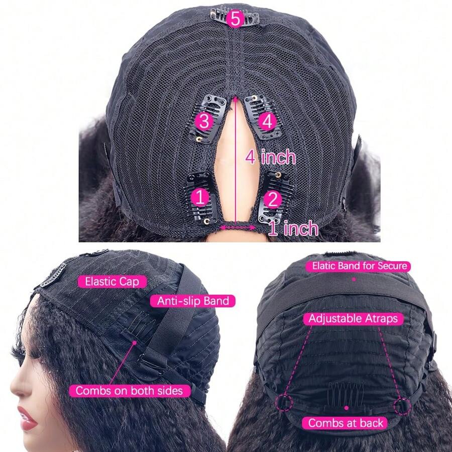 V Part Wig Human Hair Body Wave Wig Human Hair Glueless U Part Wig With ...