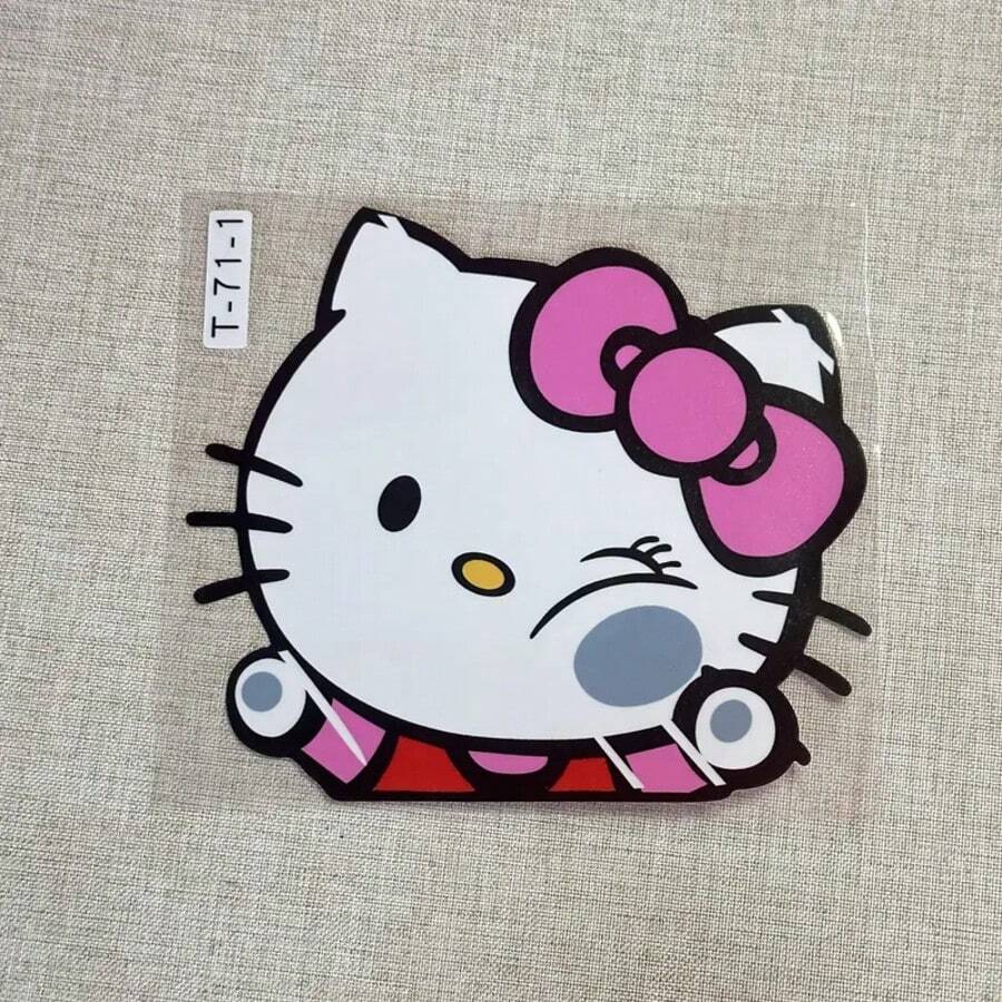 Sanrio 1pc Hello Kitty By Sanrio Car Decal Sticker - PVC Cartoon Cat ...