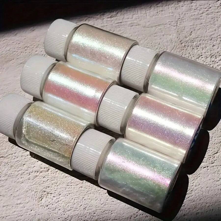 20ML*6Bottles Highlight Flash Crystal Powder - Chameleon Pearlescent ...