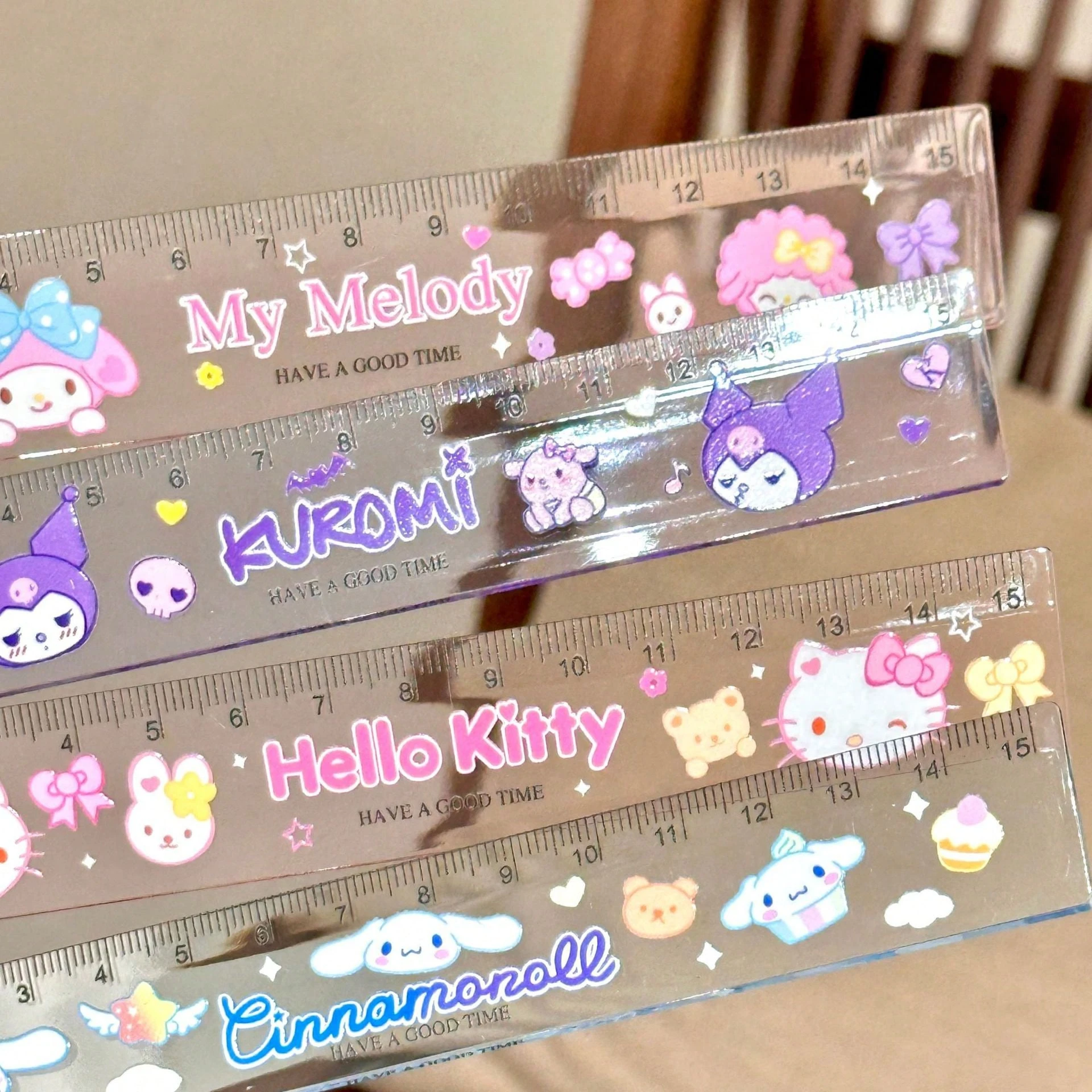 Sanrio 2-In-1 Cute Cartoon Rulers Set: Adorable 5.91 Inch Plastic ...