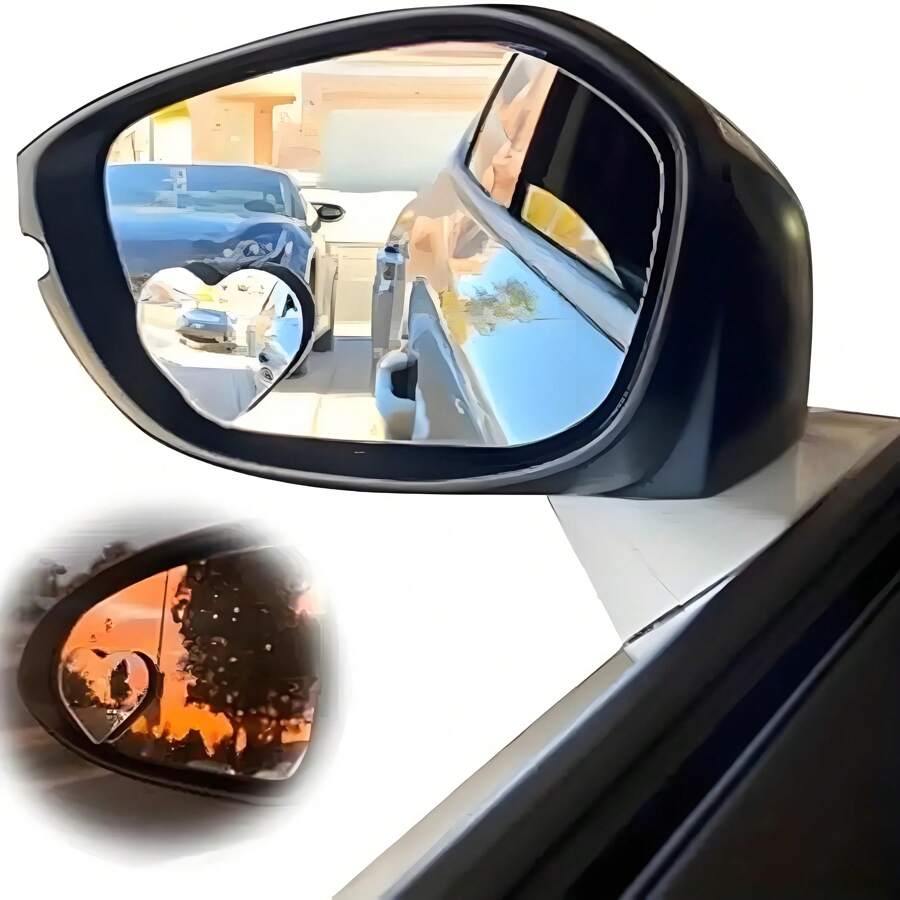 1 Pair Heart Shaped Blind Spot Mirrors, Car Blind Spot Mirrors ...