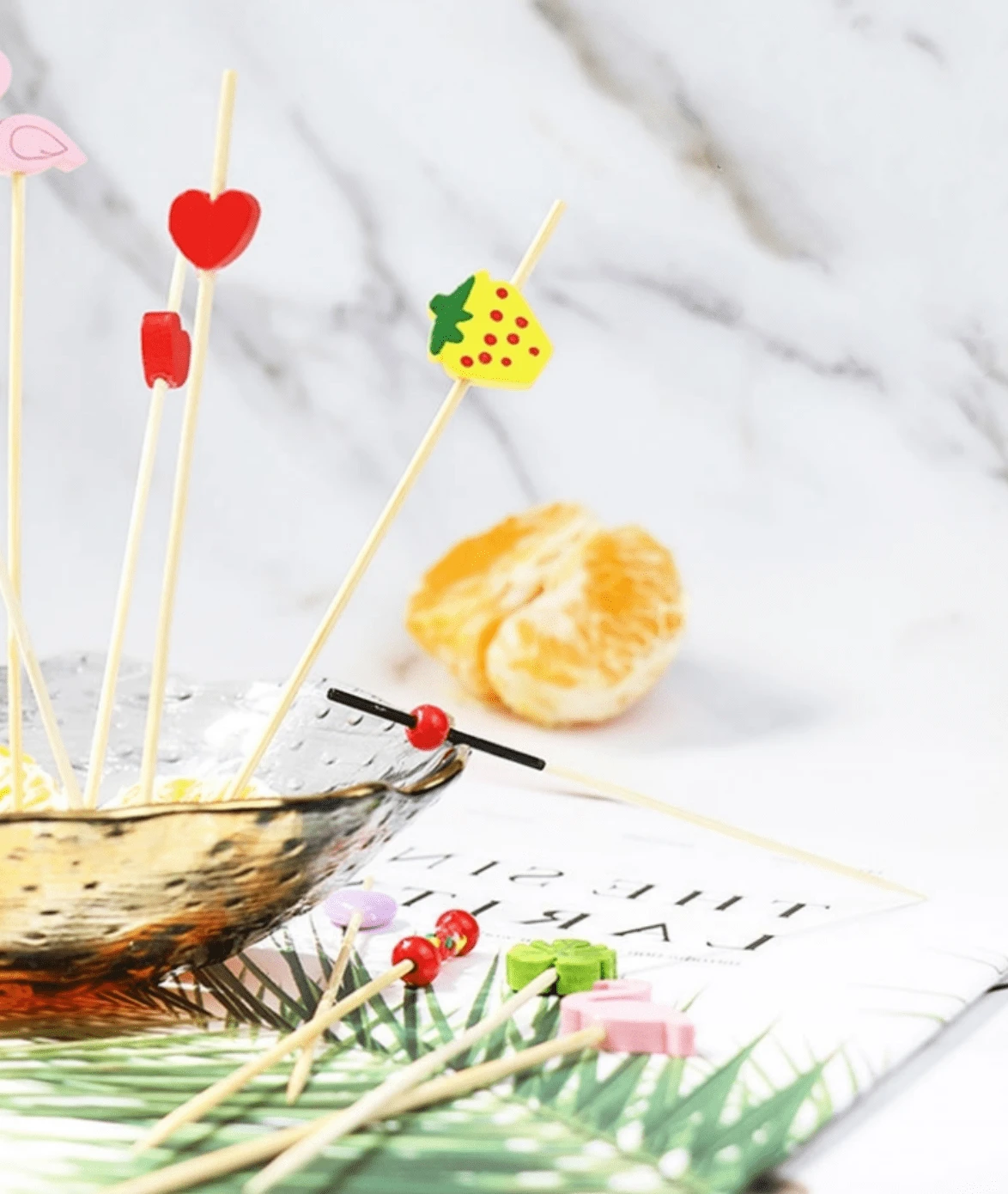 100Pcs Colorful Heart Cocktail Picks, Heart Toothpicks For Appetizers ...