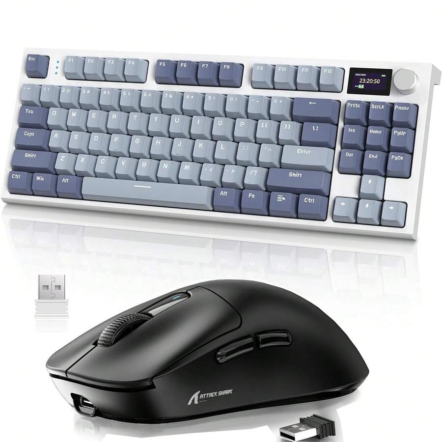 ATTACK SHARK K86 Mechanical Keyboard, 2.4G Wireless/BT5.0/USB-C Wired ...