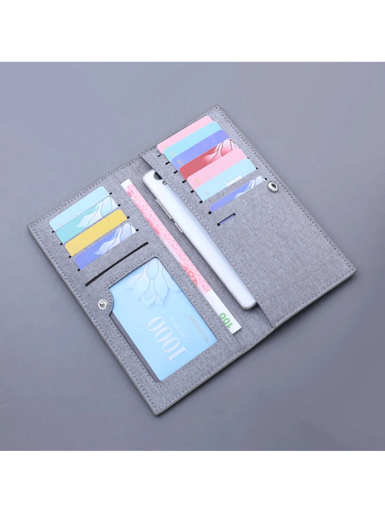 Long Canvas Wallet For Men 2024 New Ultra-Thin Simple Solid Color Youth ...