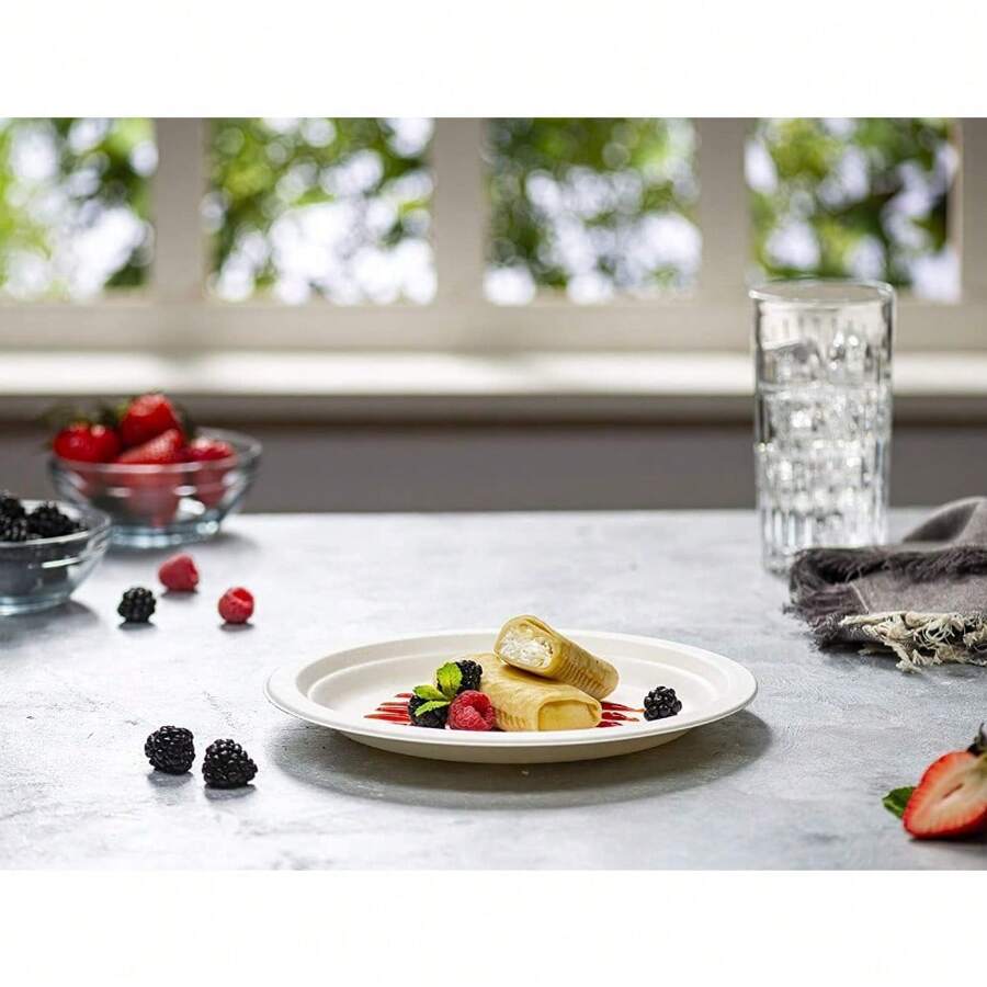 Comfy Package [9 Inch - 250 Pack Heavy-Duty White Paper Plates, 100% ...