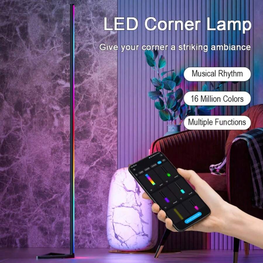 RGB Corner Floor Light - Versatile And Modern Ambient Lighting | SHEIN ...