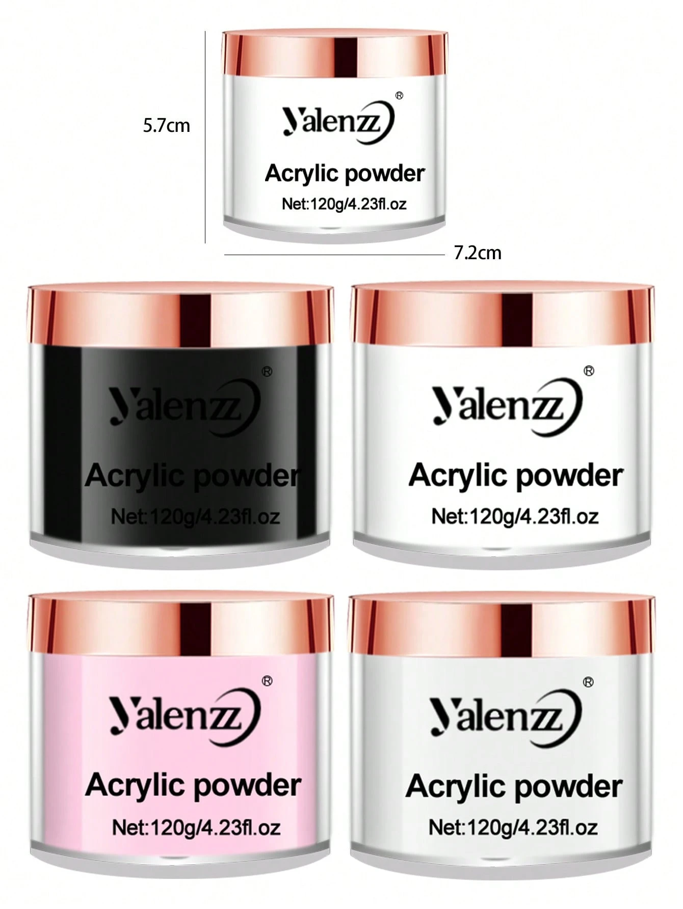 Nail Crystal Powder Powder White Translucent Nude Crystal Powder 3-In-1 ...