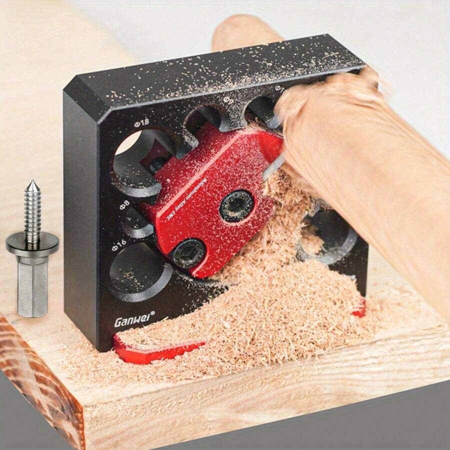 8-Hole Drill Rotary Round Tool, Adjustable Round Wooden Rod ...
