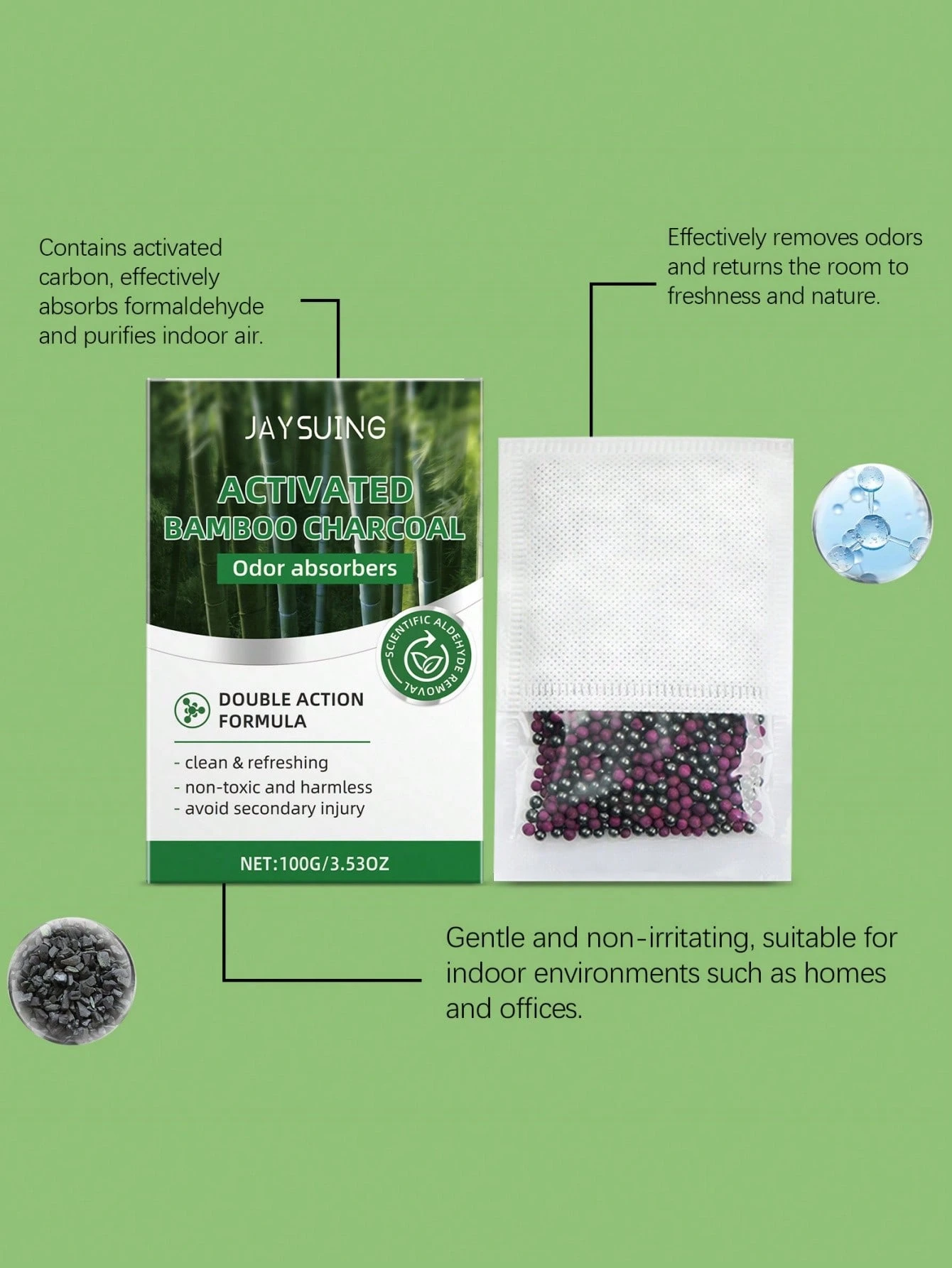 Formaldehyde Removal And Odor Purification Granules For Indoor ...