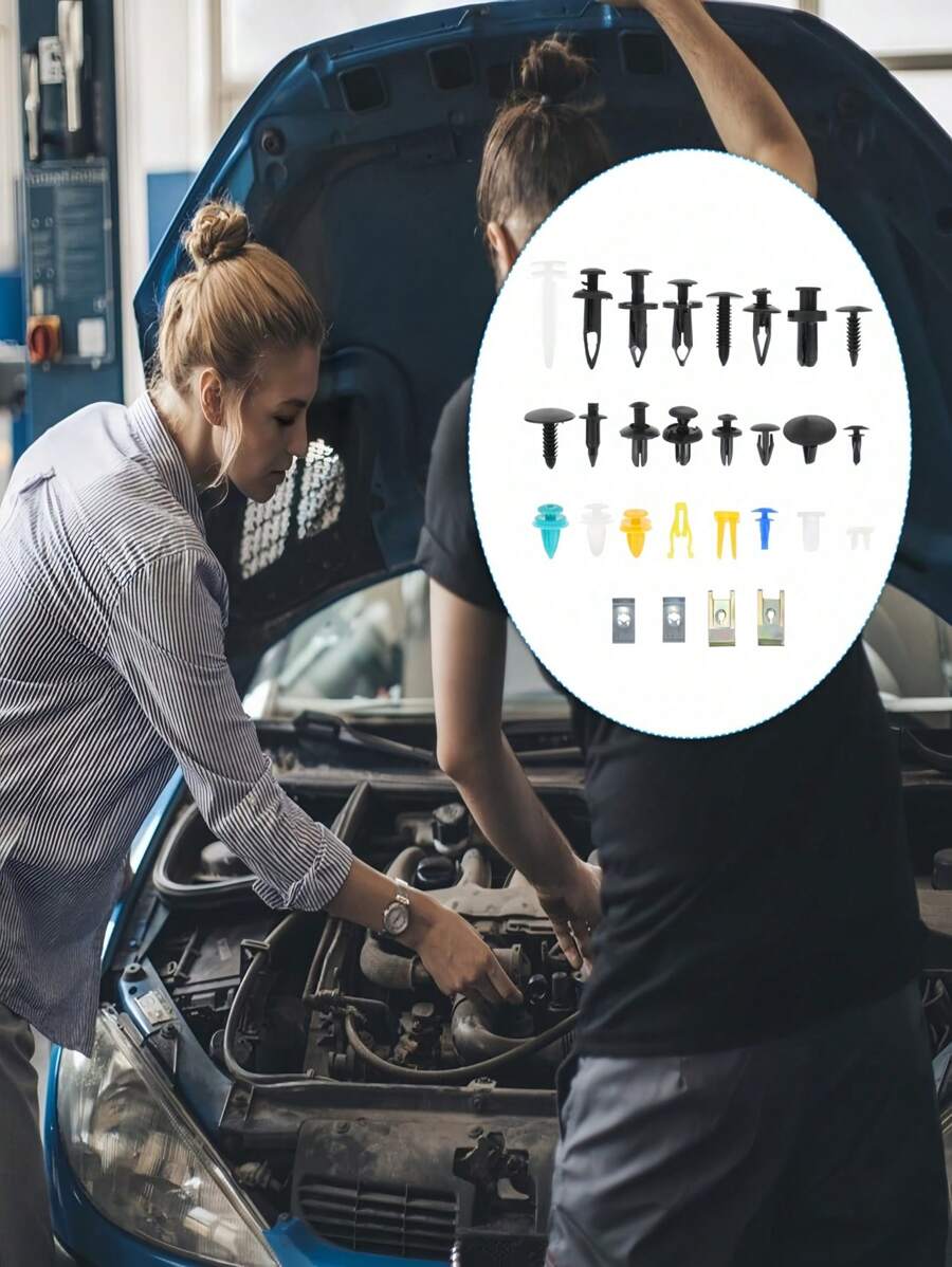 200-Pieces Universal Plastic Clip For Automotive Bumper Door Inner Hole ...