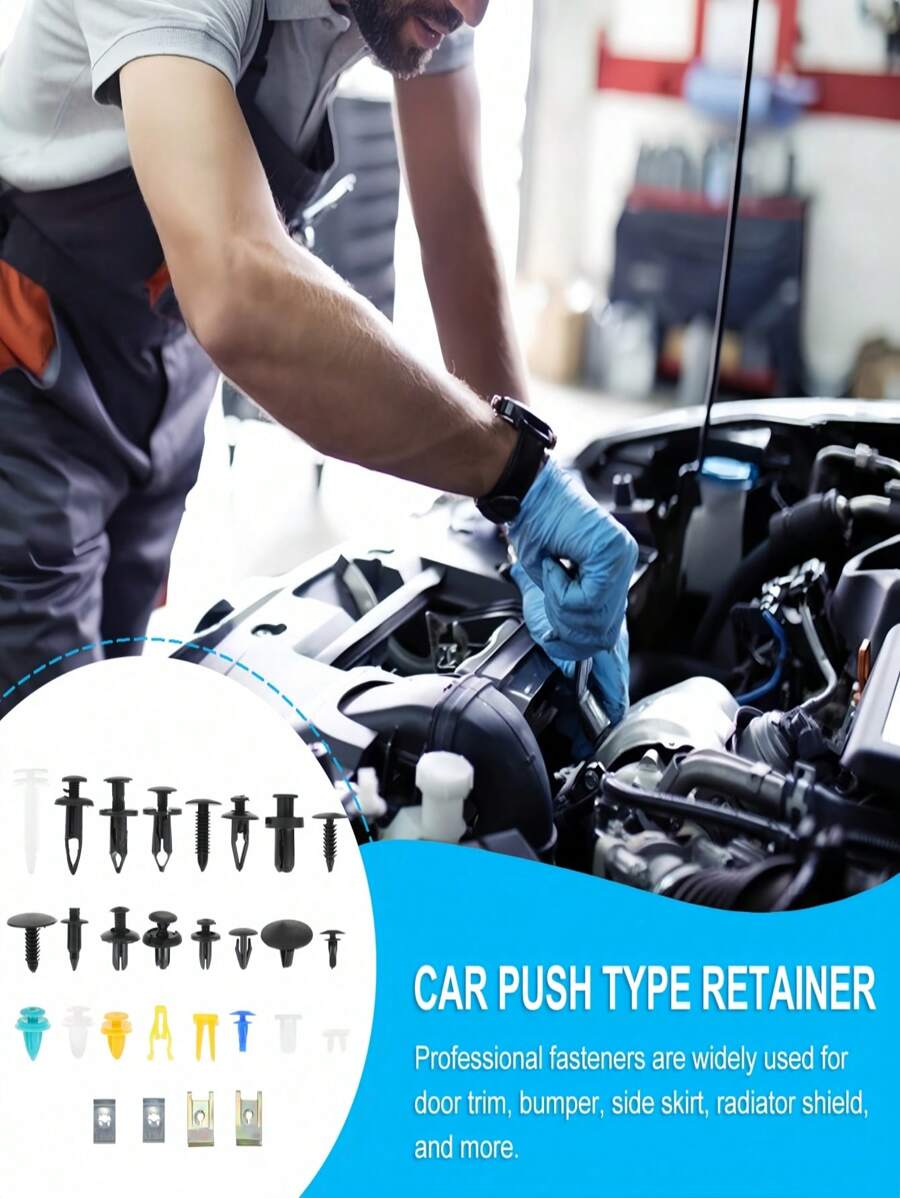 200-Pieces Universal Plastic Clip For Automotive Bumper Door Inner Hole ...