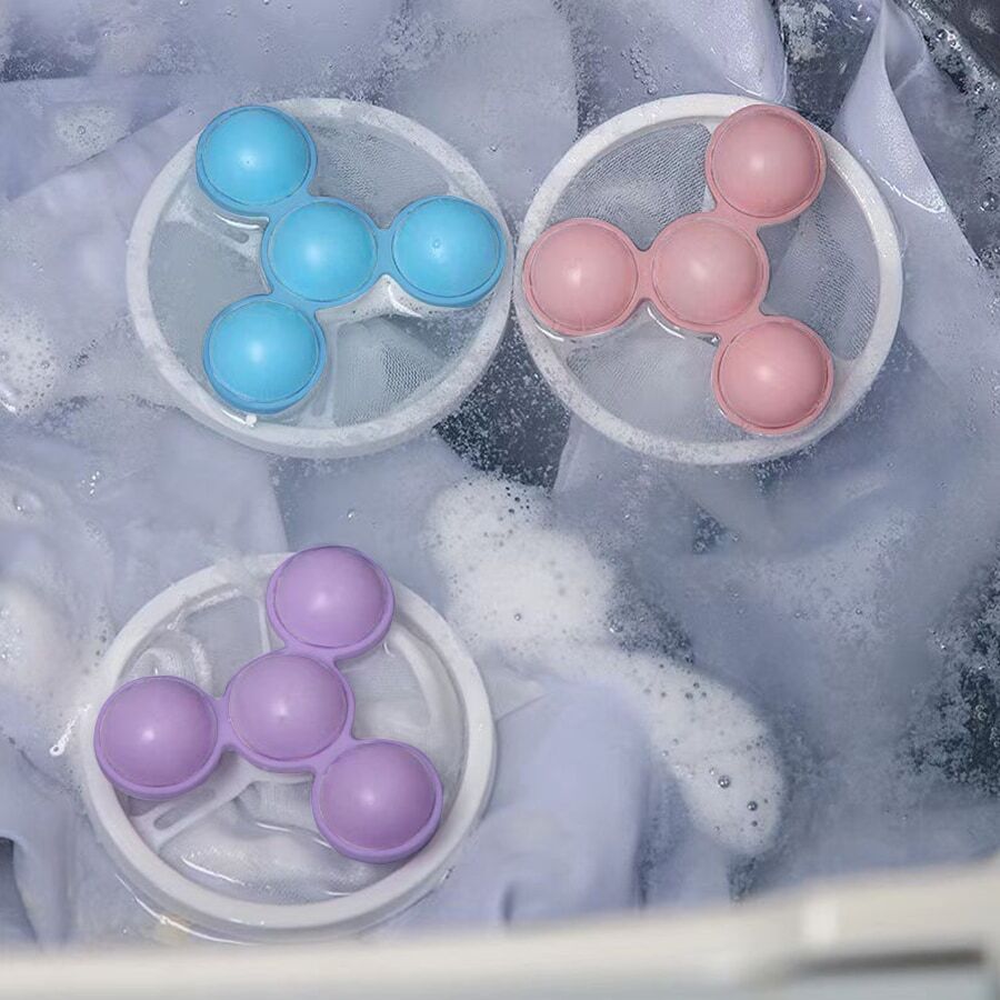 1/2/3pcs Random Color Laundry Strainer Bags, Filter Washing Machine ...