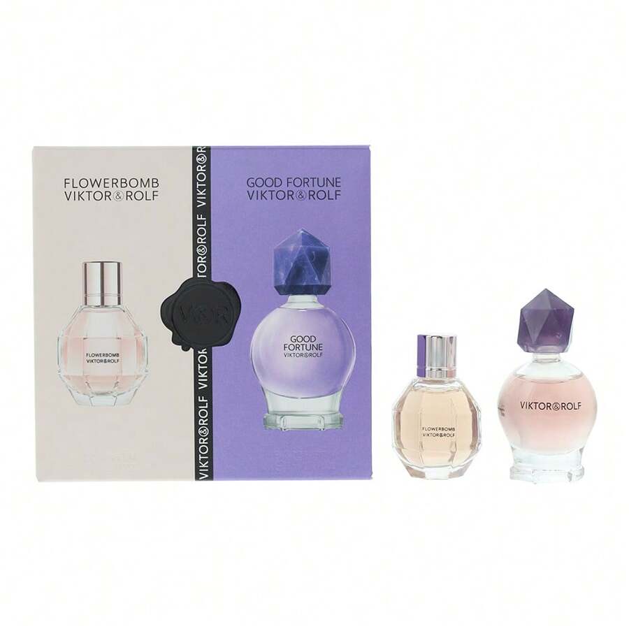 Viktor & Rolf Flowerbomb + Good Fortune Eau De Parfum 7ml X 2 Gift Set ...