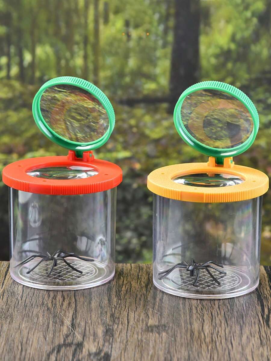 Random Color Outdoor Adventure Magnifying Glass Insect Observation Box ...