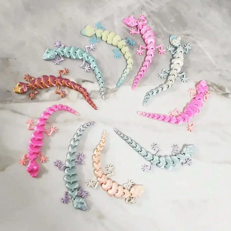 150pcs Vibrant 3D Printed Lizard Figurines - Realistic Reptile ...