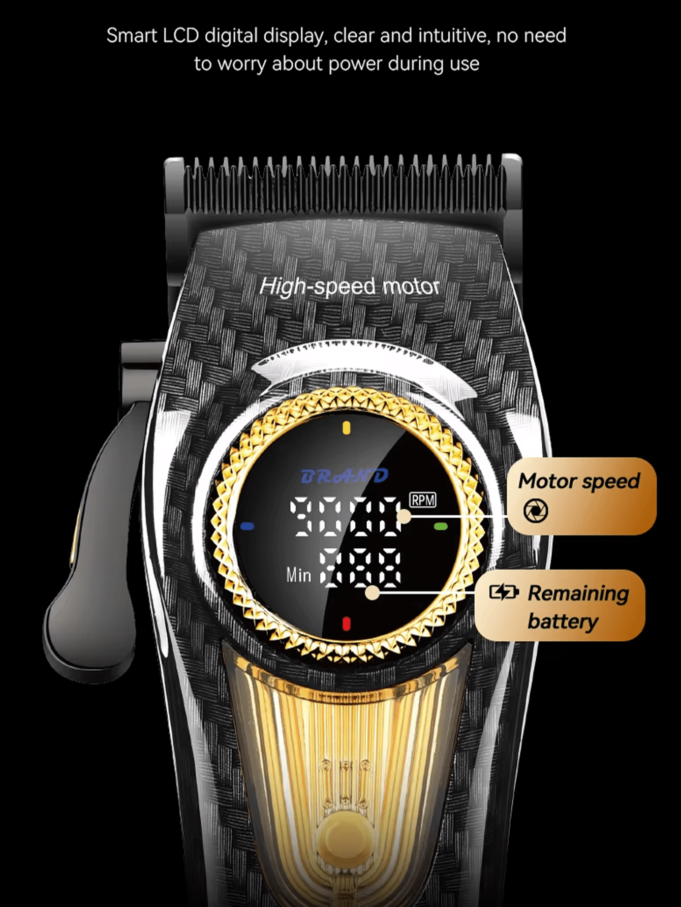 Kemei KM-2242 Big Power Electric Hair Clipper Rechargeable Hair Trimmer Professional Hair ...