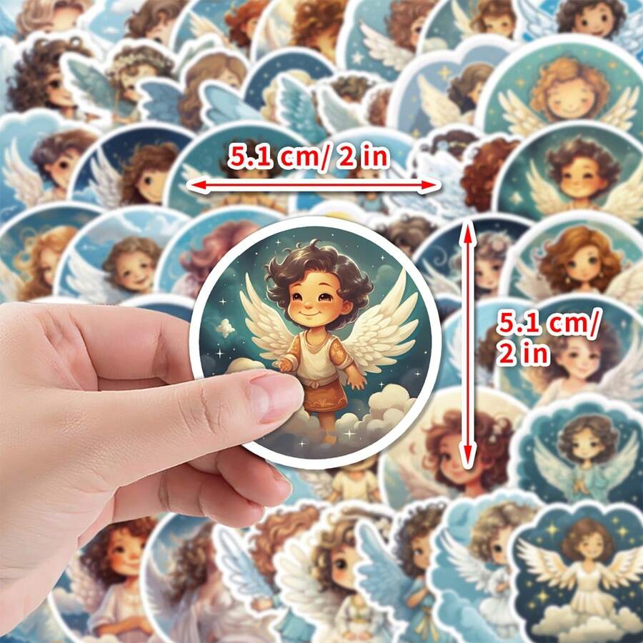50PCS Angel Series Stickers Vinyl Aesthetics Stickers Scrapbooking ...