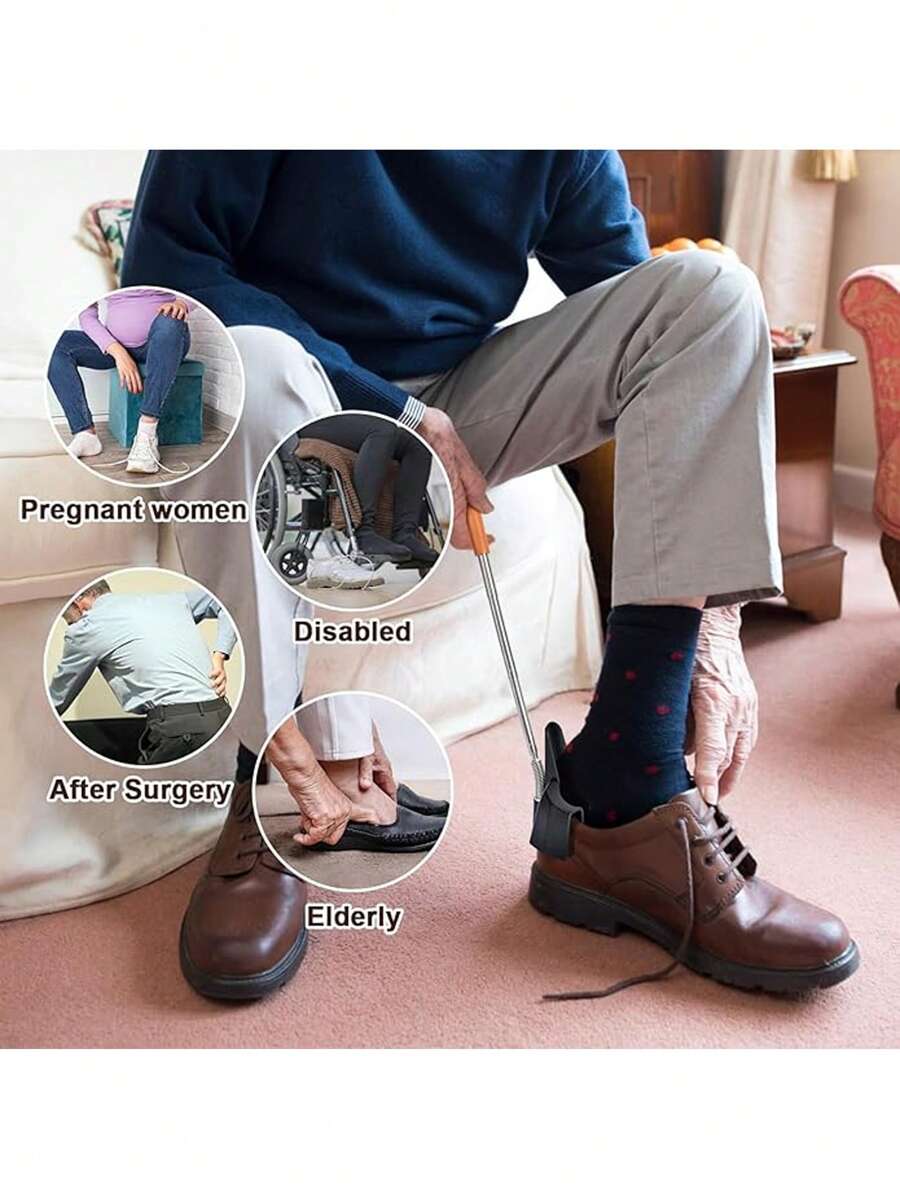 Easy 31-Inch Stainless Steel Shoehorn For Seniors - No Bending ...