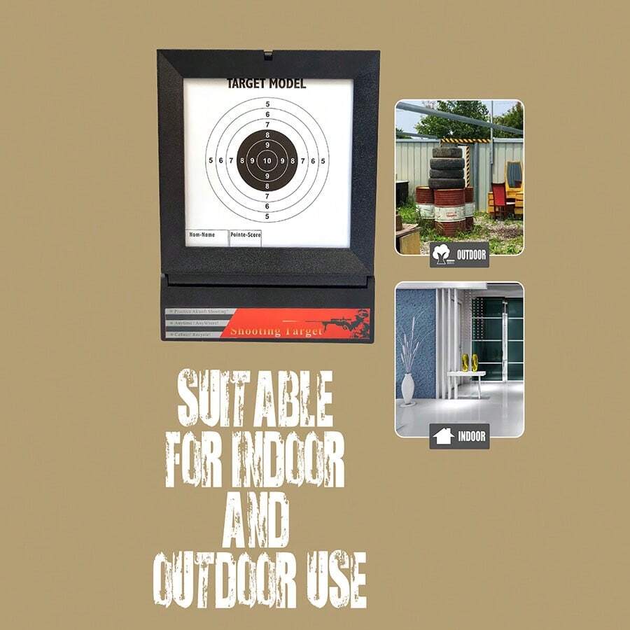 Training Target Shooting Net Target Box, 20 Pieces Of Target Paper ...