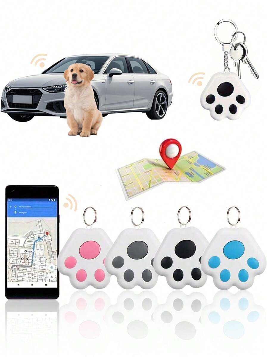 Carro Mini GPS Localizador Inteligente Anti Perda Rastreador de Pata de Cachorro Carteira para ...