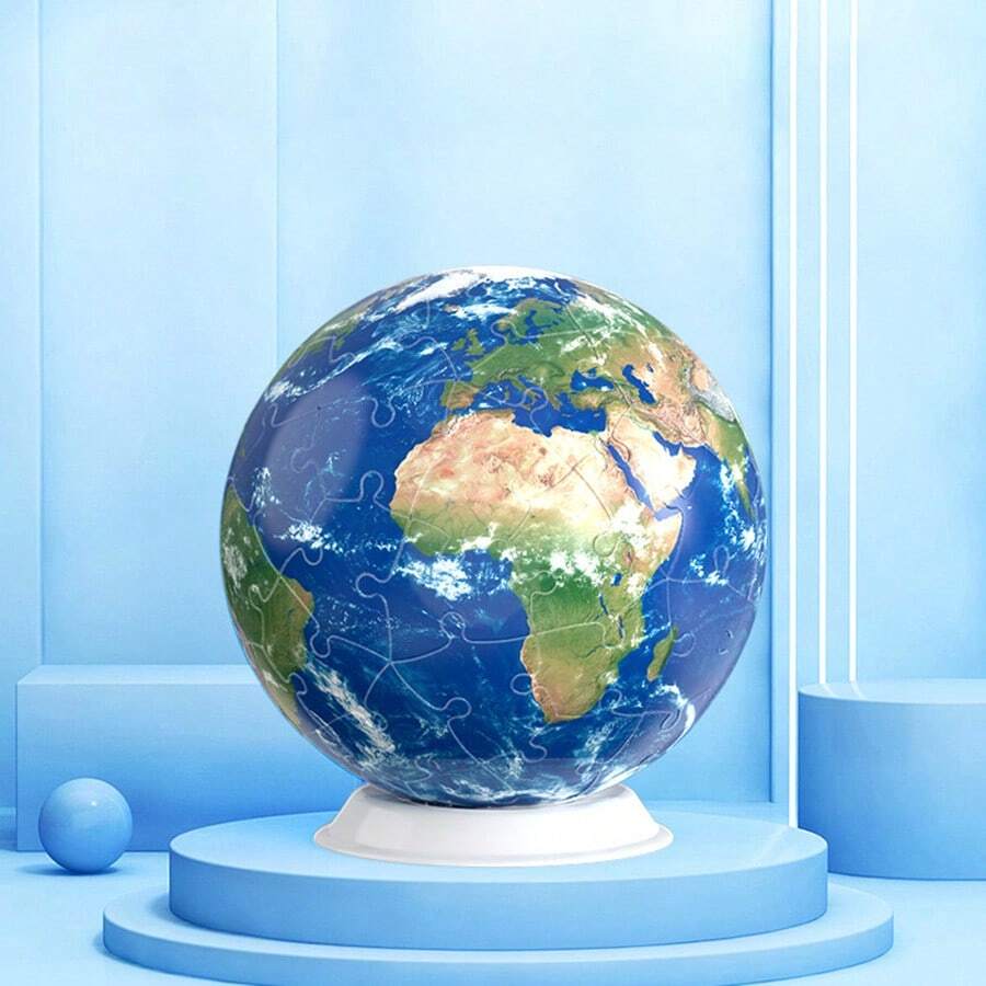 60pcs 3D Puzzle Sphere Creative Stereo Ball Shape Puzzles Blocks, Earth ...
