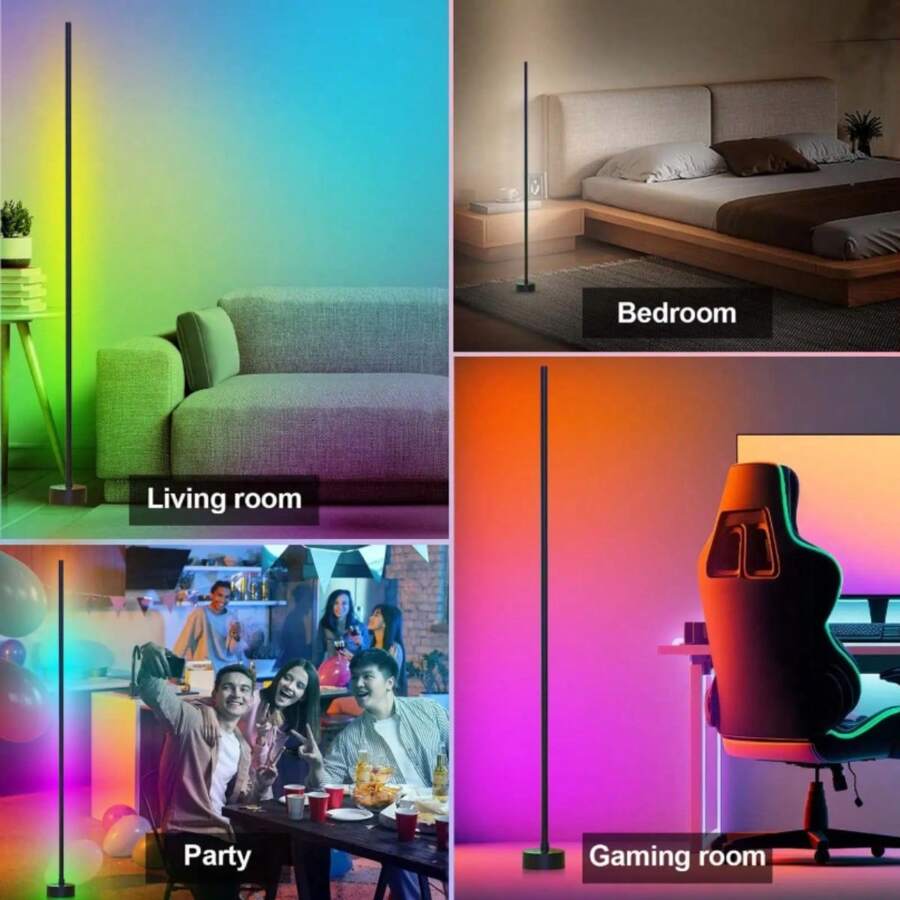 RGB Corner Floor Light - Versatile And Modern Ambient Lighting | SHEIN ...