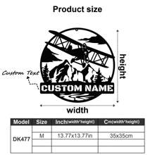 One Custom-Designed Metal Wall Hanging Featuring Airplanes, Helicopters ...