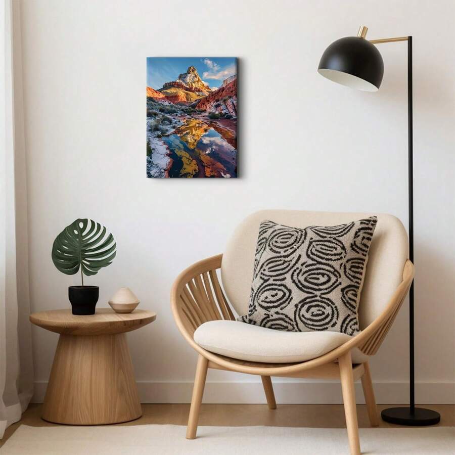 Nature Waterfall Mural Forest Mountains Wall Decor Bathroom Picture ...